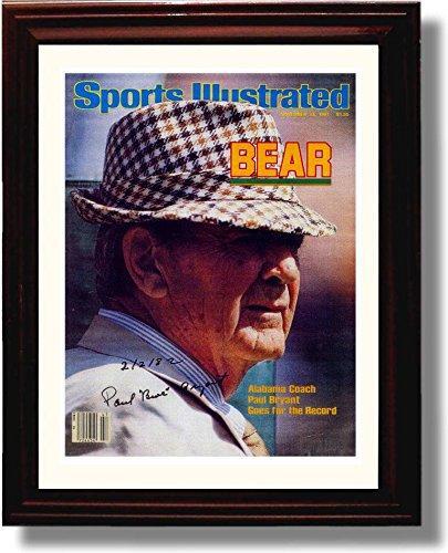 Unframed Alabama Football "Bear" Coach Paul Bryant 1981 SI Autograph ...