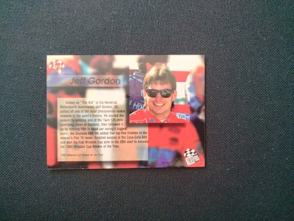 Jeff Gordon 1994 Press Pass 1993 ROOKIE OF THE YEAR #124 | eBay