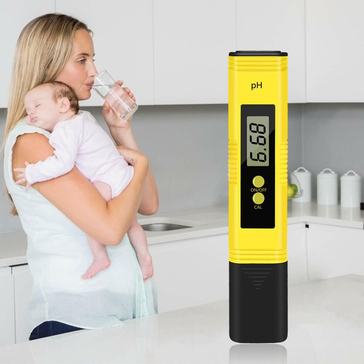 2xDigital PH Tester 0.01 High Accuracy PH Meter for Water, 0-14.0PH ...