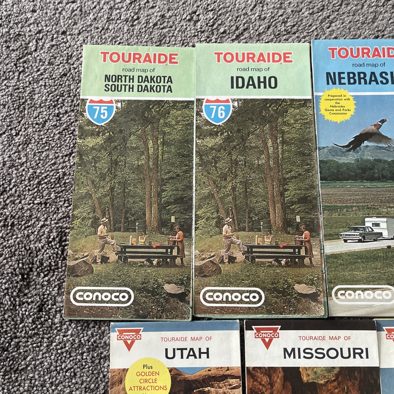 Lot 13 Conoco Touraide Gas Service Station Maps | eBay