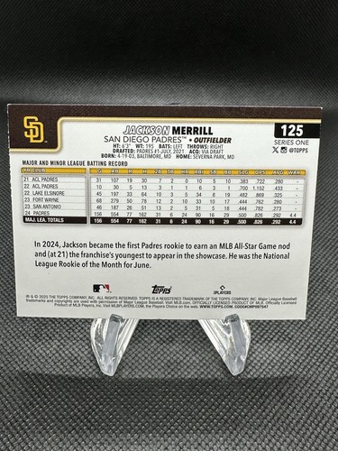 2025 Topps Series 1 - Topps Foil Pattern #125 Jackson Merrill | eBay