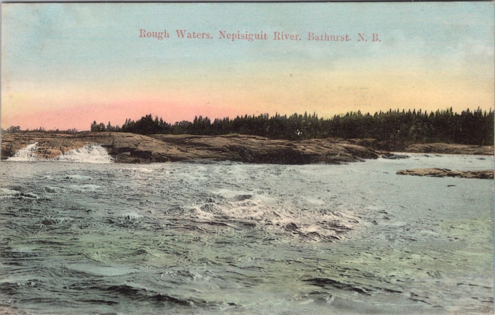Rough Waters Nepisiguit River Bathurst NB New Brunswick Postcard D62 | eBay