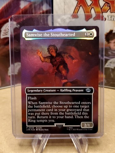 MTG Samwise the Stouthearted SCENE BORDERLESS FOIL Lord Rings LOTR ...