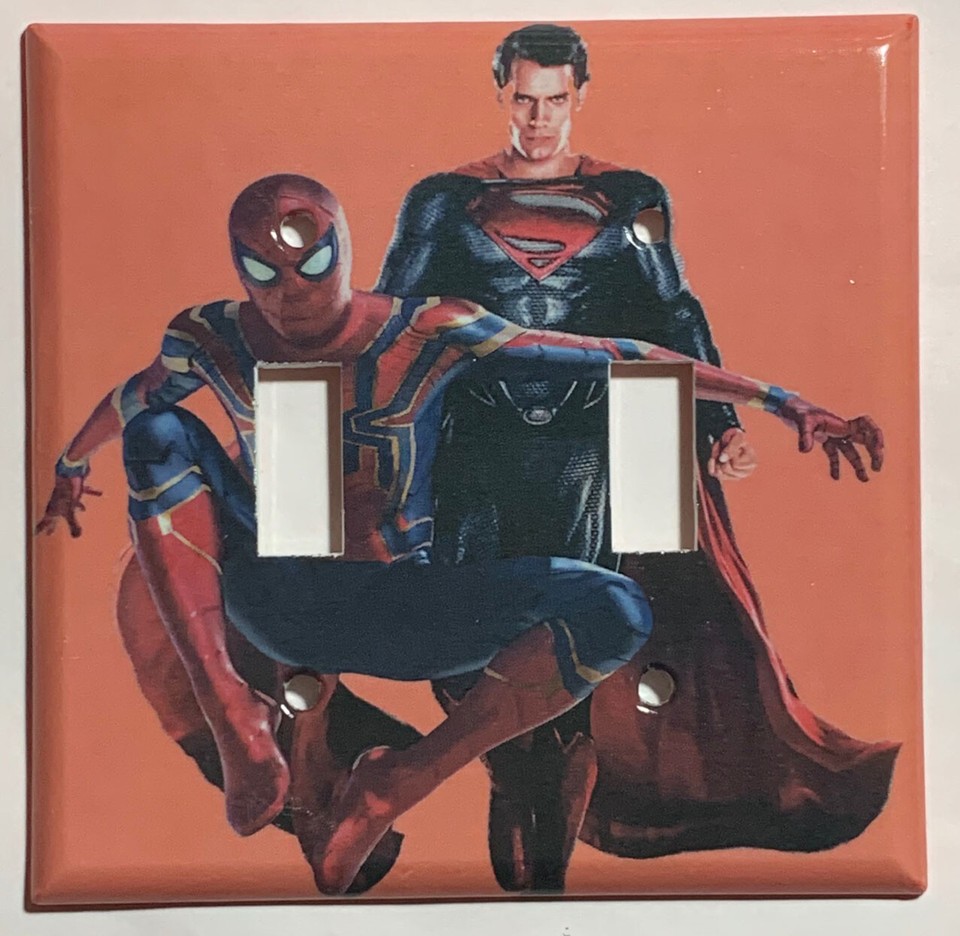 Spiderman Superman Light Switch Outlet Toggle Rocker Wall Cover Plate ...