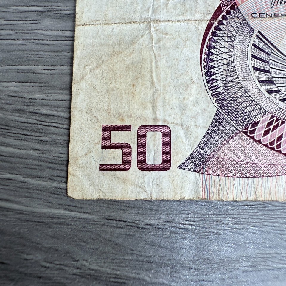 1986 Funfzig 50 Schilling Austria Note Circulated A368808F Nationalbank ...