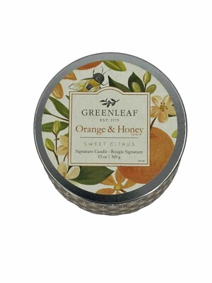 Greenleaf 13oz Candle “ Orange & Honey “ Sweet Citrus Signature Candle ...