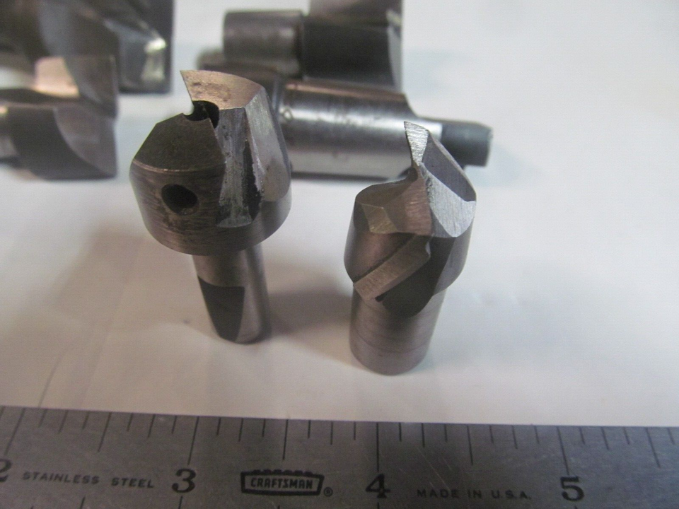 (5) ENDMILL CUTTERS HIGH SPEED STEEL & (1) CARBIDE TIPPED CUTTER, 3/4 ...