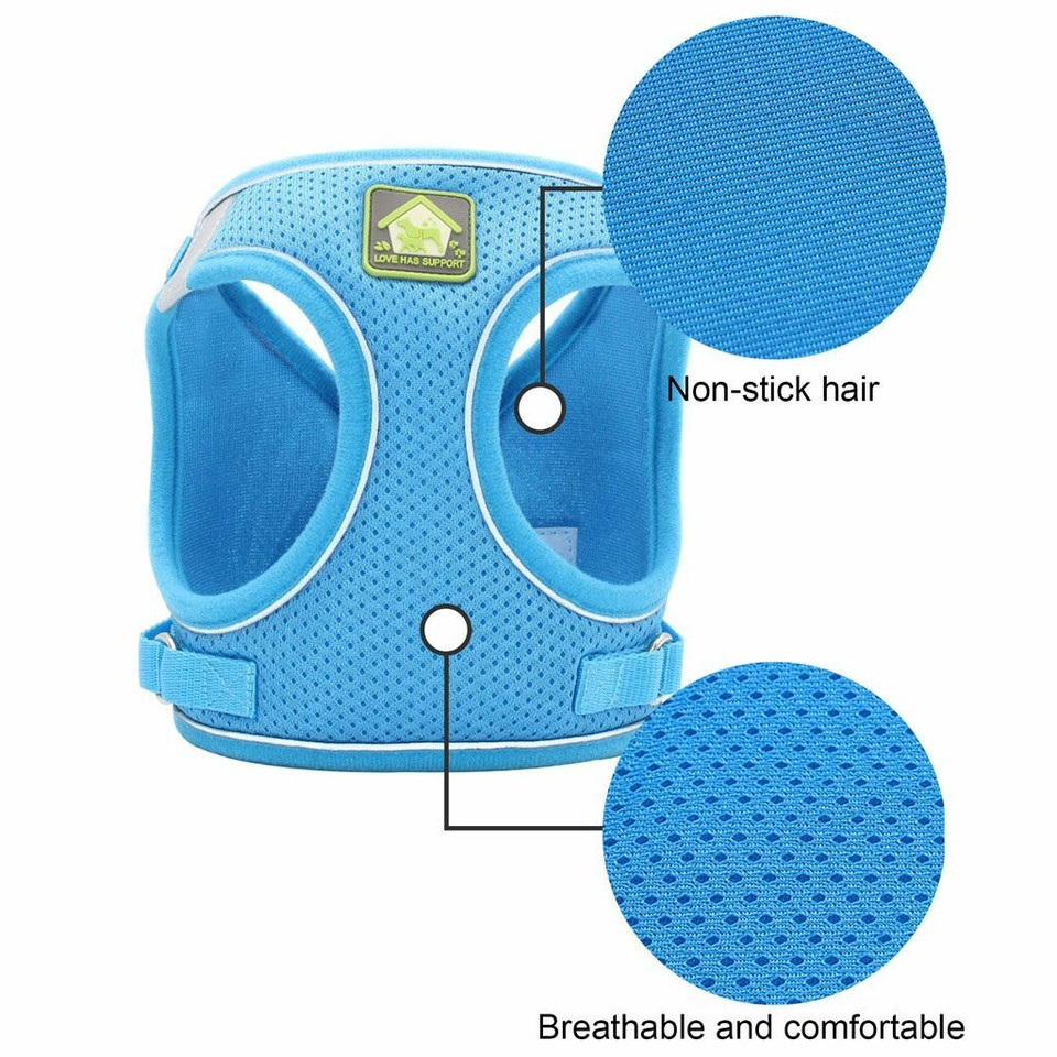 Mesh Padded Soft Puppy Pet Dog Harness Breathable Comfortable Colors XS ...