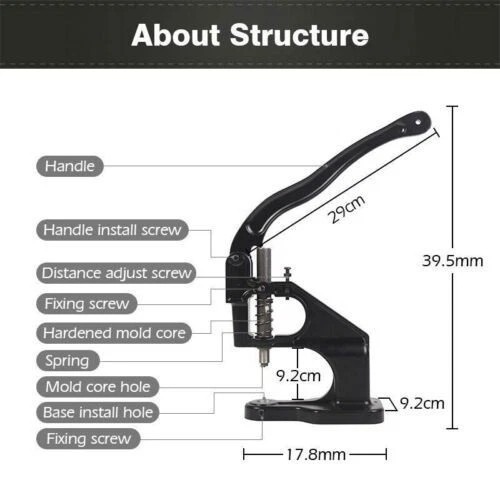 Hand Pressure Pressing Clamp Machine Sewing Tool Claw Clasp Snap ...
