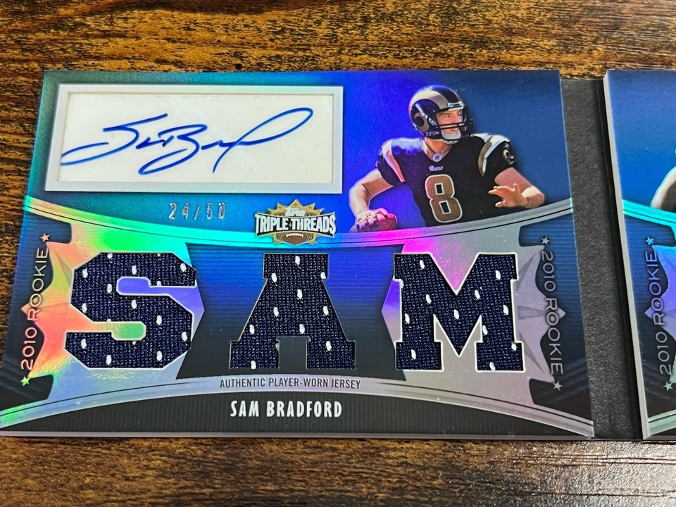 2010 Topps Triple Threads /50 Sam Bradford Dez Bryant Auto RC DALLAS ...