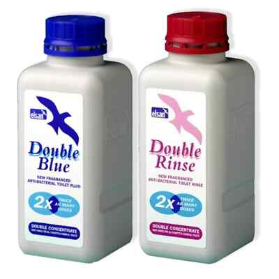 Elsan Double Blue & Pink Rinse 400ml Twin Pack Chemical Toilet Fluid ...