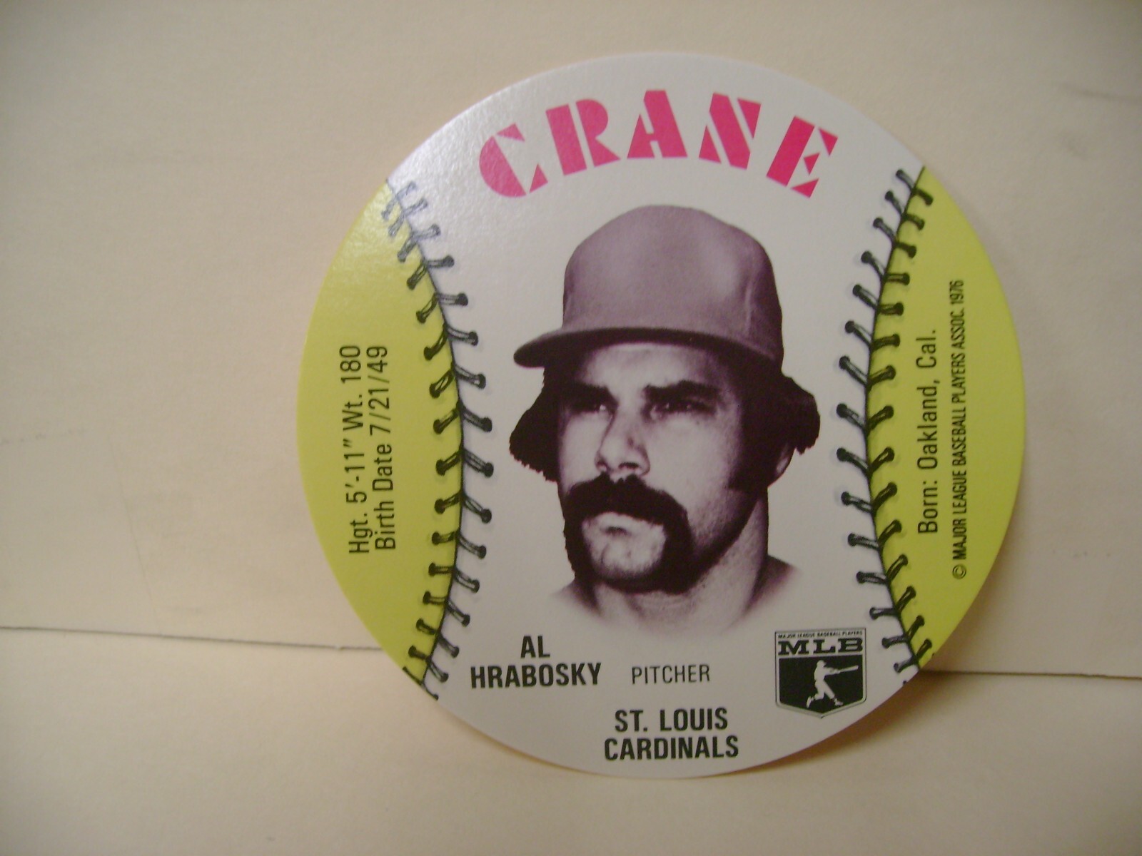 1976 CRANE BASEBALL DISCS AL HRABOSKY #20 NM | eBay