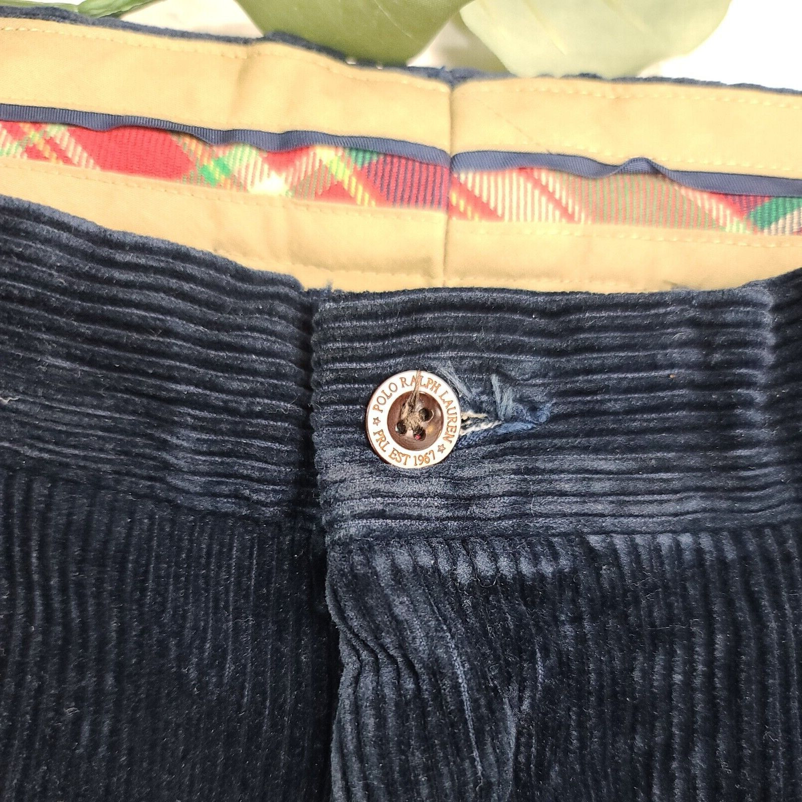 Polo Ralph Lauren Mens Blue Corduroy Mens Preston Leg… - Gem