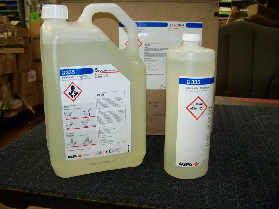 AGFA G335 Fixer Fixing Bath / Replinisher 2 ea. A & B PRO 2 5 Gal 4NZ3B ...