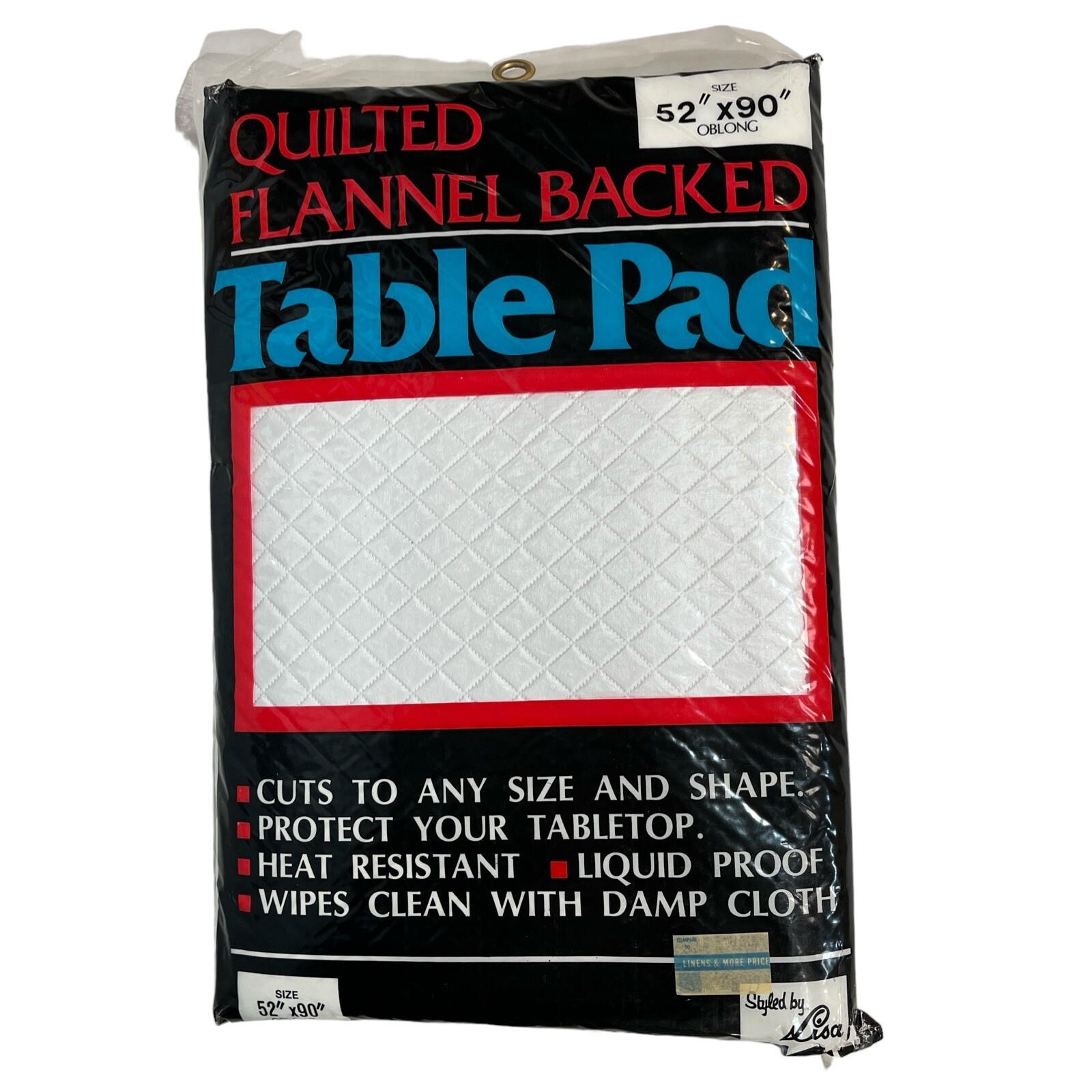 Lisa Quilted Flannel Backed Table Pad 52 X 90 Oblong Cut To Size | eBay