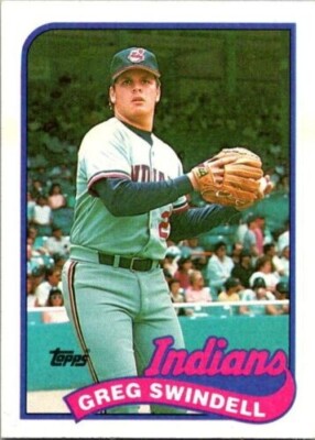 1989 Topps #315 Greg Swindell Pitcher Cleveland Indians FREE shipping ...