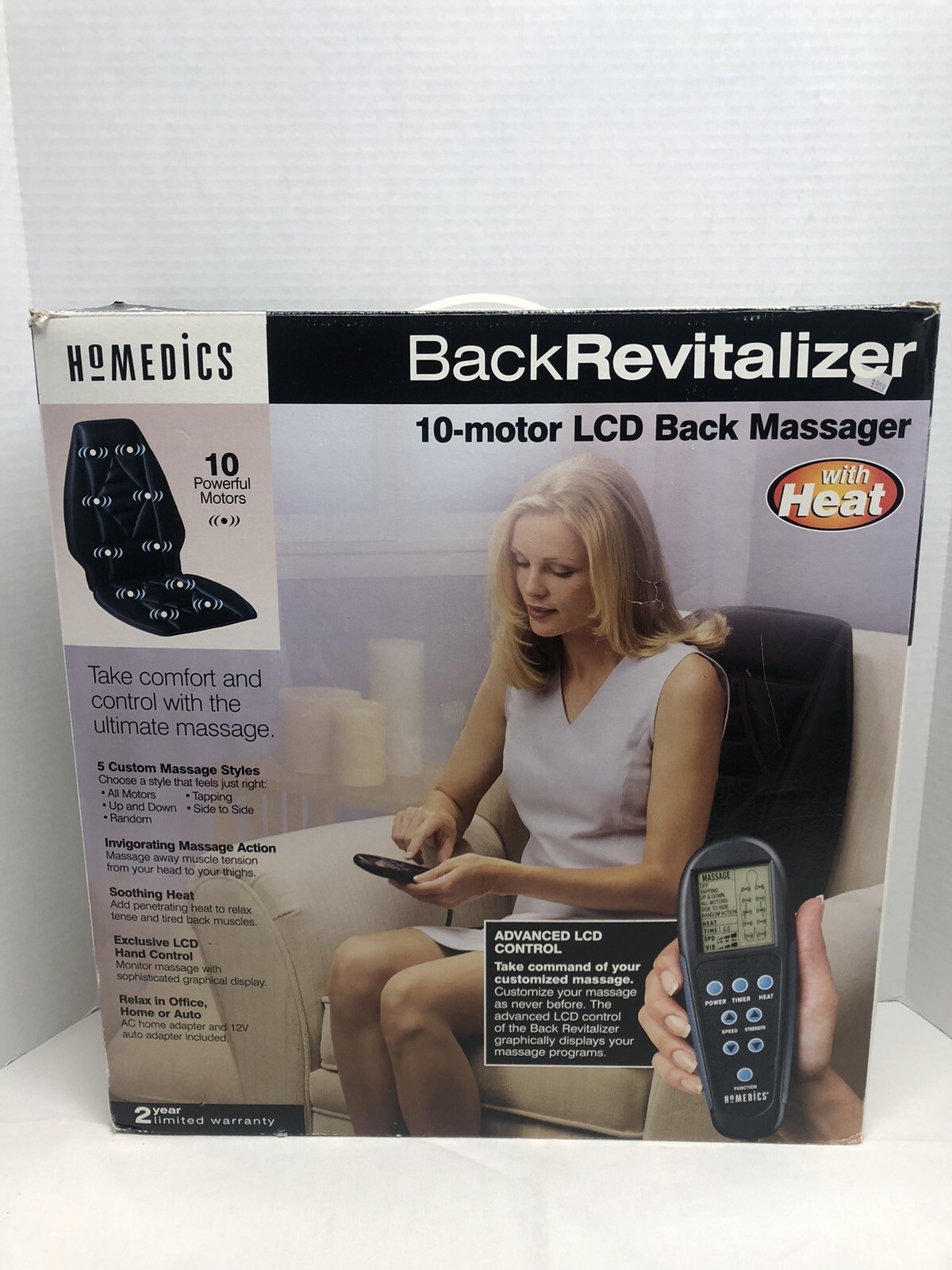 homedics 10 Motor back massager with heat used | eBay