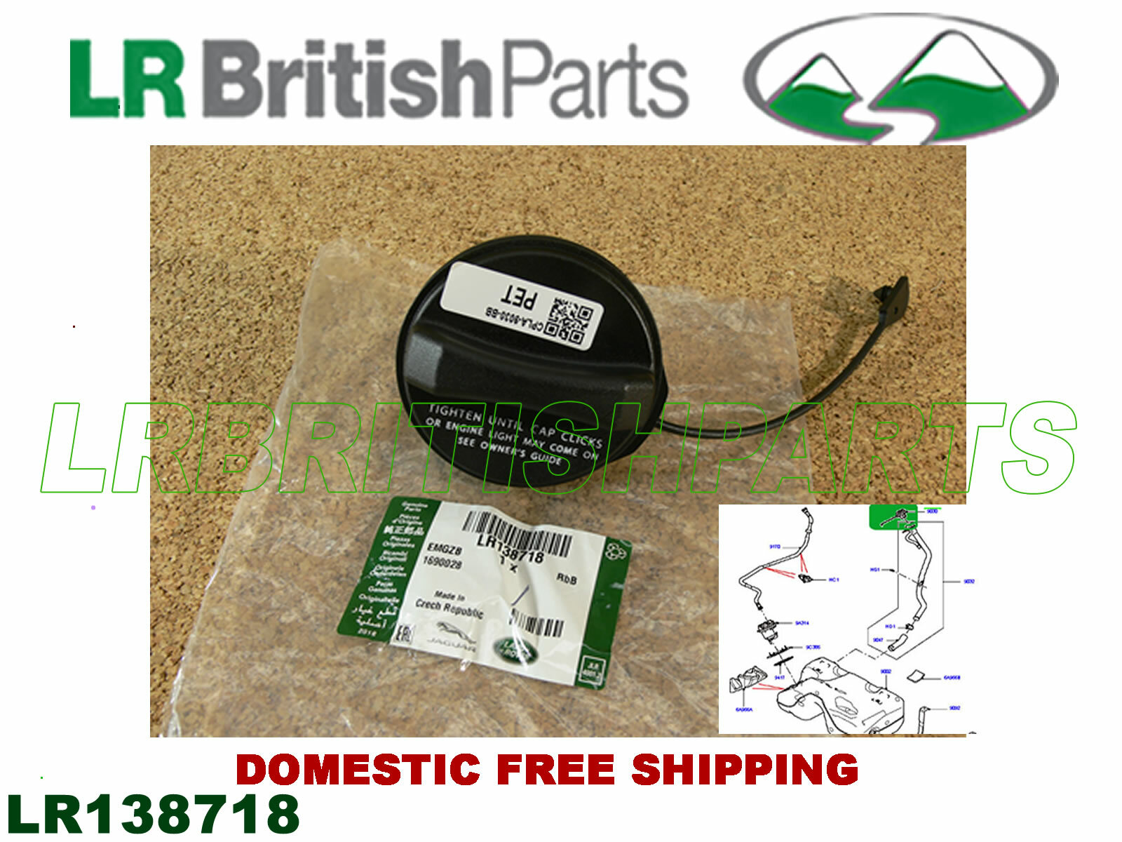 GENUINE LAND ROVER FUEL CAP DISCOVERY SPORT 2015 ONWARD LR138718 ...