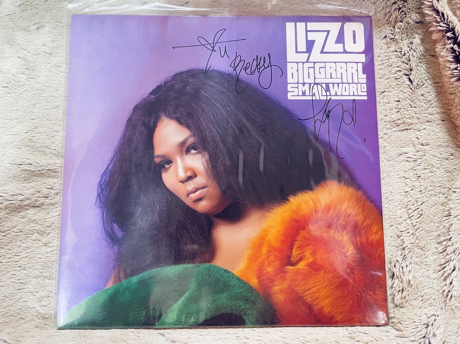 Lizzo Big Grrrl Small World Signed Limited Purple Colored Vinyl LP ...