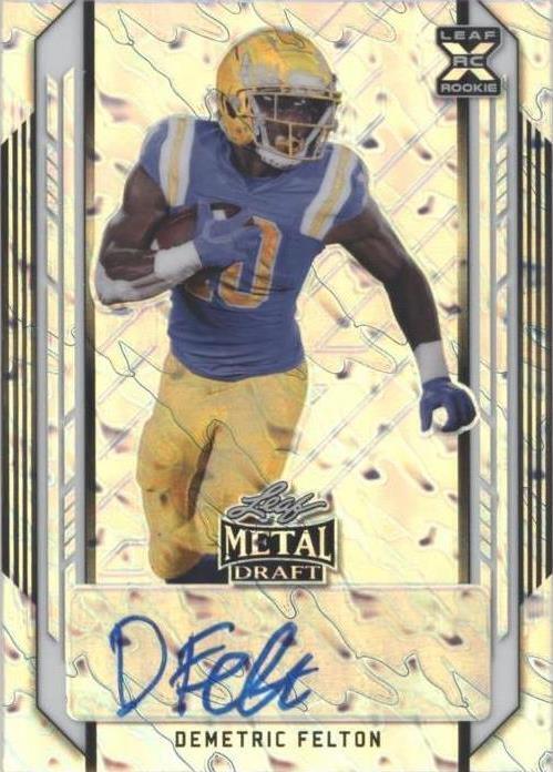 2021 Leaf Metal Draft - Demetric Felton #BA-DF2 Silver Marble /60 (AU ...