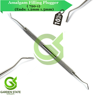 Dental Amalgam Plugger 720-1 Smooth Double Ended Composite Plastic ...
