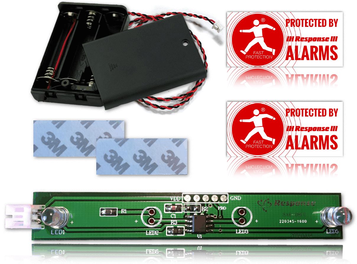 Dummy Alarm Box Response Universal Twin Flashing LED 4Yr Battery Life ...