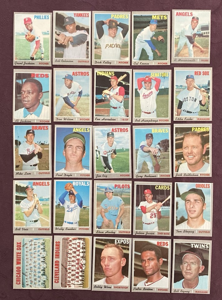 1970 Topps Baseball Card High Grade Lot of 88 EX-EXMINT Stars | eBay