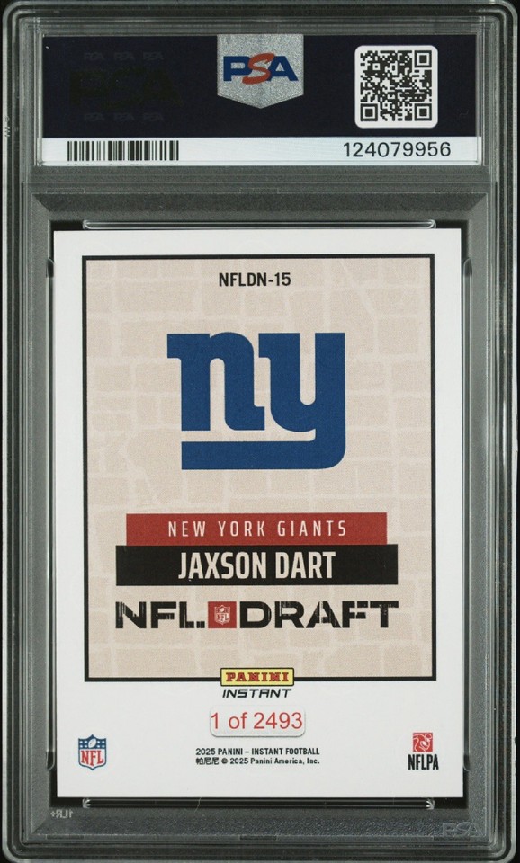 Jaxon Dart - AUTO On Card - PSA 9 - Panini NFL Draft RC Rookie 1/1 Licensed Auto | eBay