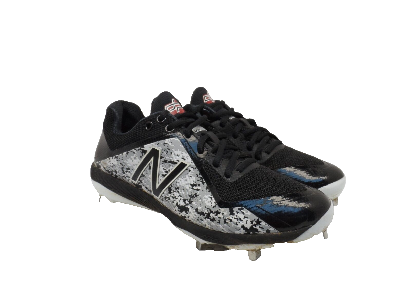 New Balance Men's Pedroia 4040v4 Athletic Baseball Spikes Black/White ...