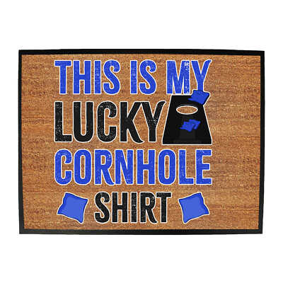 This Is My Lucky Cornhole Shirt - Funny Office Mancave Novelty Doormat ...