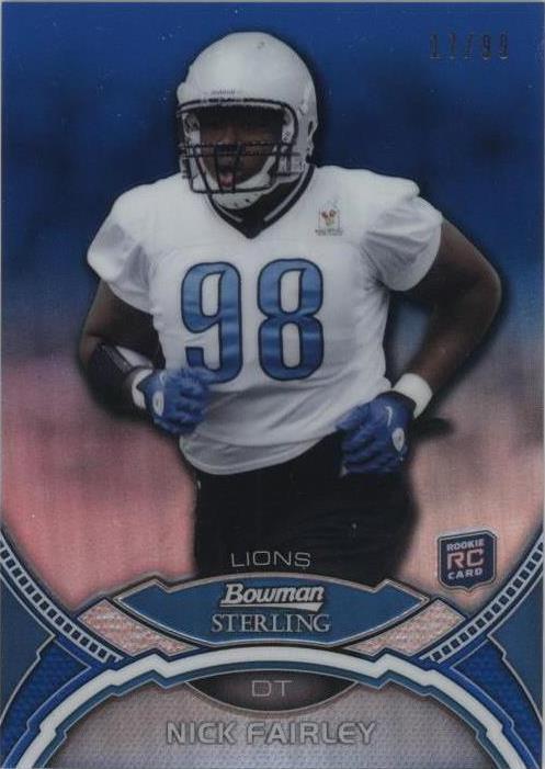 2011 Bowman Sterling - Nick Fairley #4 Blue Refractor /99 (RC) for sale ...