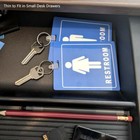 2 Pack Restroom Pass Keychains (1 Mens / 1 Womens) Flexible Bathroom ...