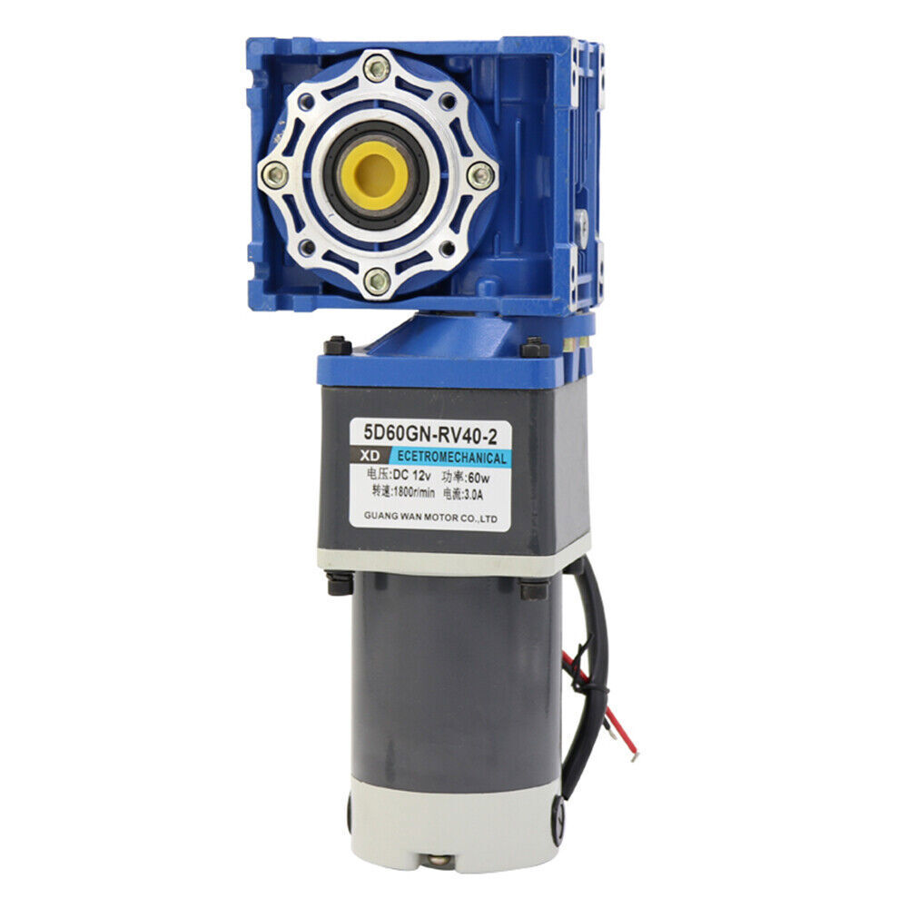 DC 12V/24V RV40 Worm Gear Reducer Gearbox Motor 5D60GN Gearmotor 0.1RPM ...