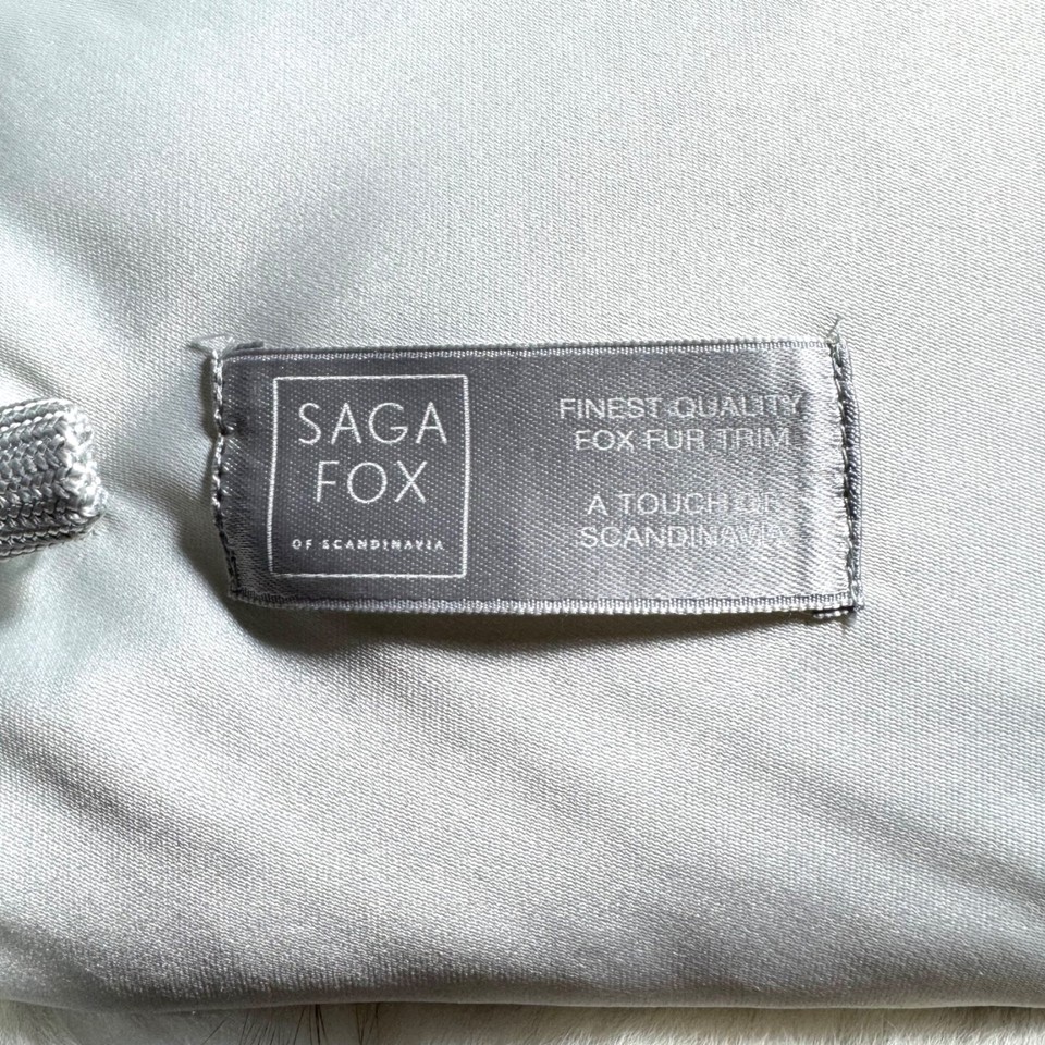 SAGA FOX Blue Fox Real Fur Shawl Wrap Stole Women Luxury Timeless ...