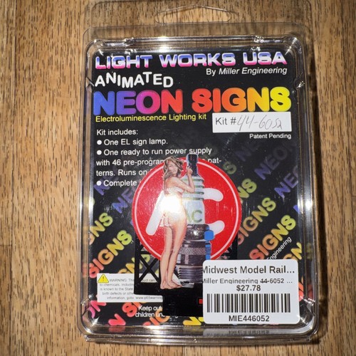 LIGHT WORKS USA Animated MILLER ENGINEERING NEON SIGN N HO 446052 New ...