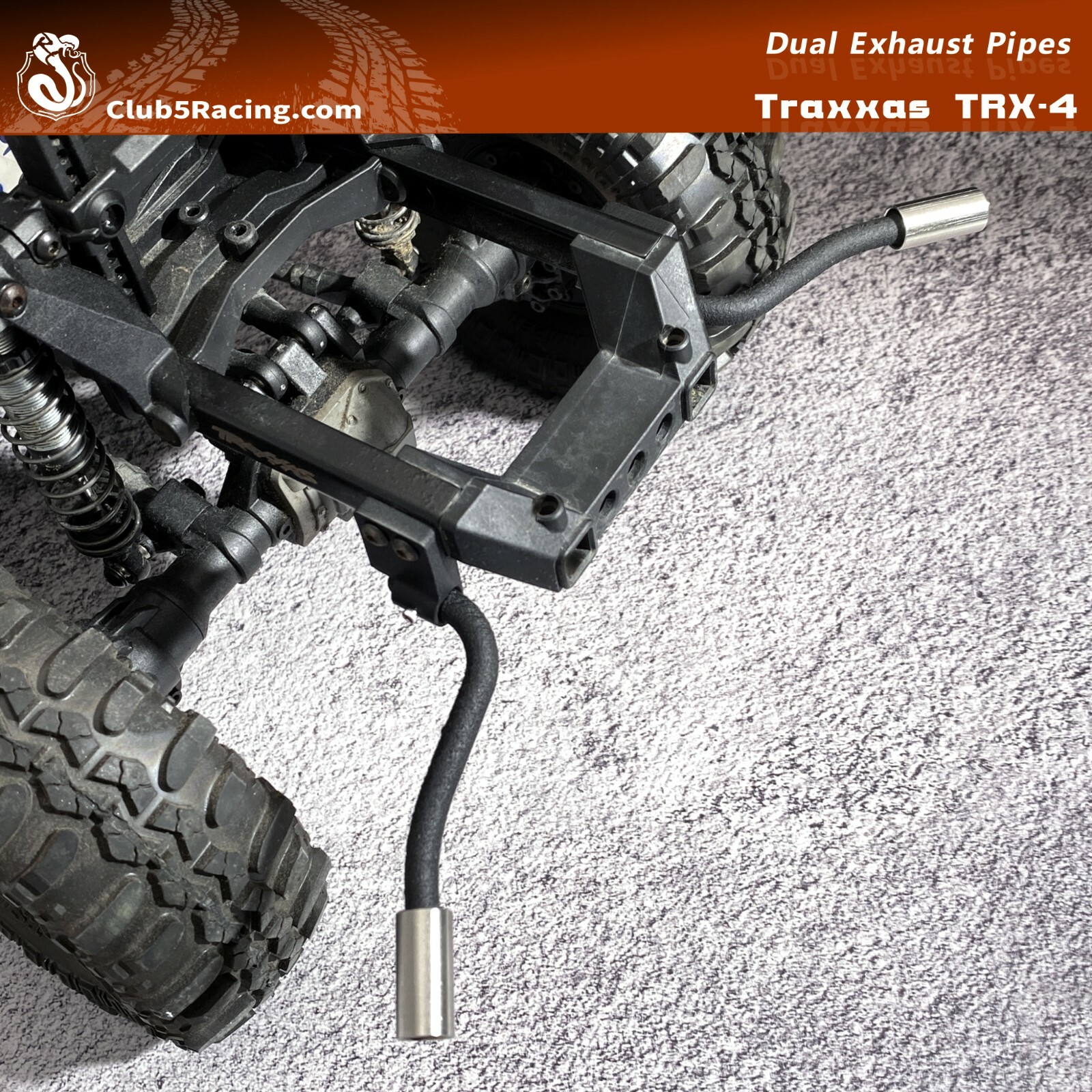 Dual Exhaust Pipes for TRX-4 Defender D110, Bronco Body | eBay