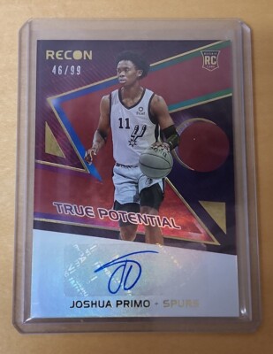 2021-22 Recon Joshua Primo Red True Potential Rookie RC Auto #46/99 ...