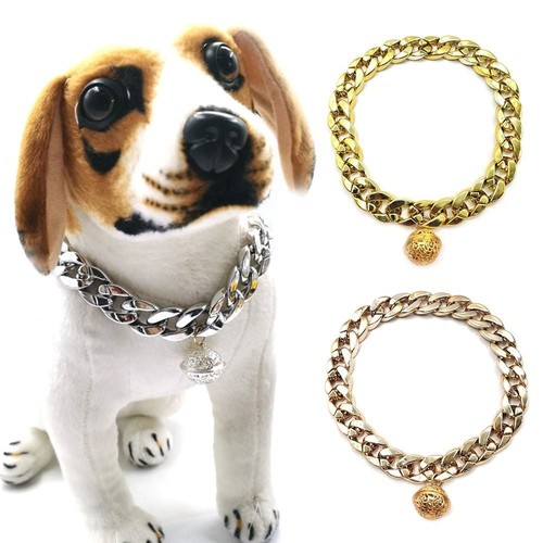 Cat AccessoriesL Bulldog Pitbull Collar Cuban Chain Pet Necklace Dogs ...