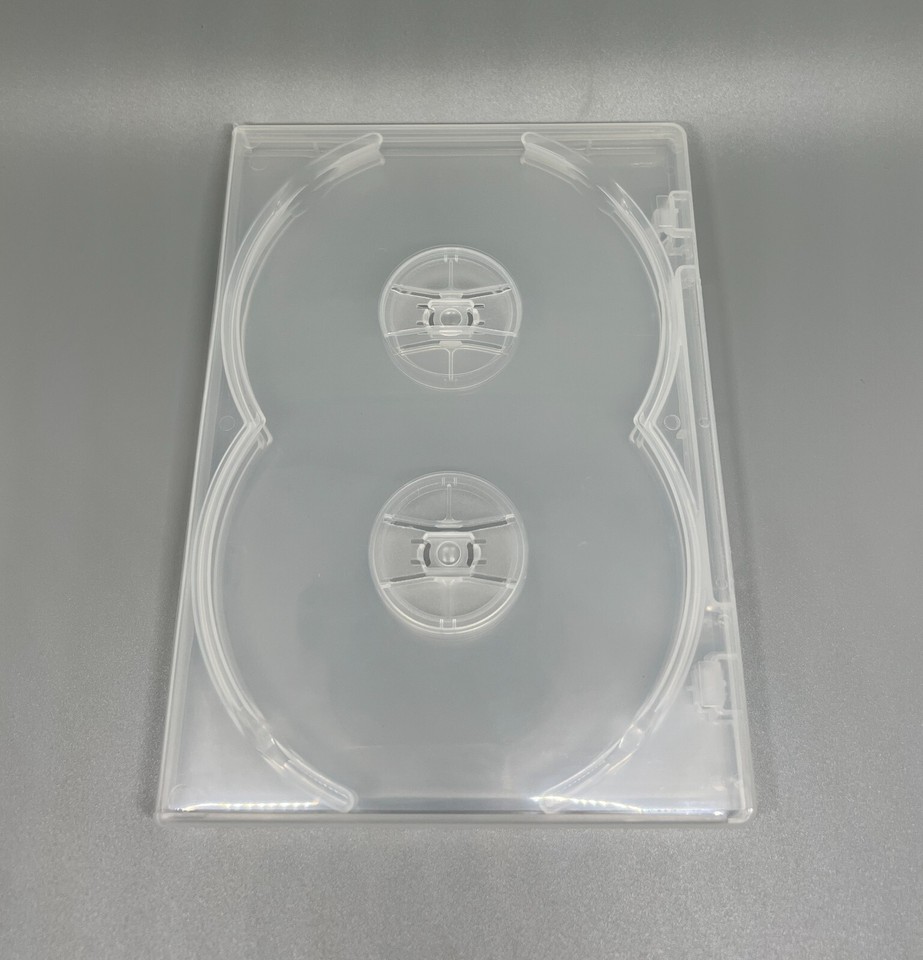 SALE! TOP QUALITY 2 PCS NEW 14MM SLIM QUAD 4-DISC DVD CASE, SUPER CLEAR ...