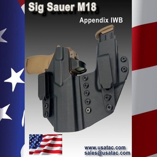 USATAC AIWB Appendix Holster & Mag Pouch Combo for Sig Sauer P320/M18 ...