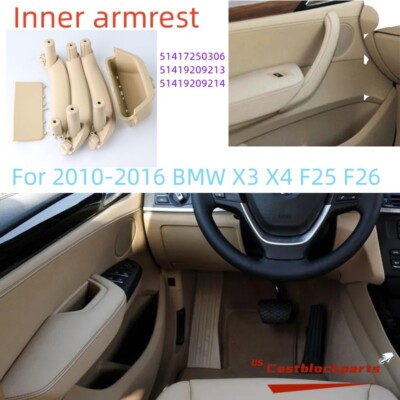 Inner Armrest 4 pieces For BMW X3 X4 F25 F26 51417250306 51419209213 ...