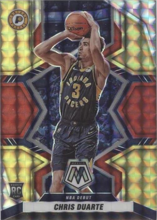 2021-22 Panini Mosaic - NBA Debut Chris Duarte #270 Choice Fusion Red ...