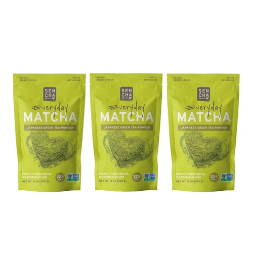 Sencha Naturals Everyday Matcha Green Tea Powder, 3-pack Healthy ...