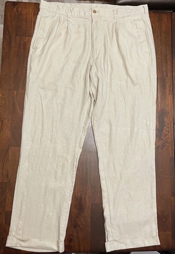 Alan Flusser Tan Linen/Rayon Pants Men’s Size 40x32 | eBay