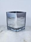 Silver Reflective Glass Cube Vase Sommerso Style 4.75 In High X 3.75 In ...