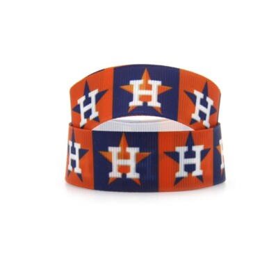 Houston Baseball 1" wide grosgrain ribbon the listing is for 15 yards ...
