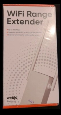 WiFi Range Extender webjd Up To 300 Mbps 3000 SF 25 Devices | eBay