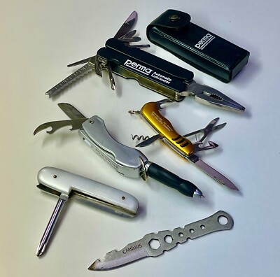 LOT of 5 -- ((( UNUSUAL MULTI-TOOLS ))) -- Something To Fix Everything ...