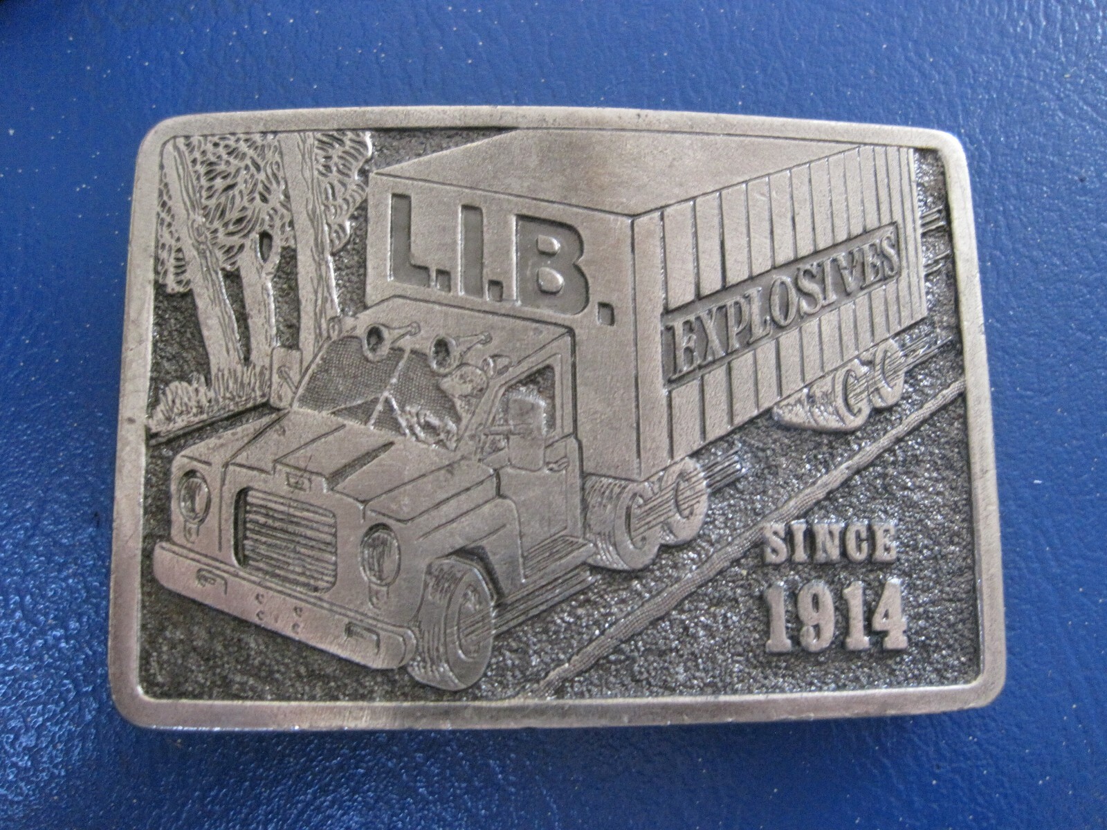 Vintage 1984 L.I.B. Explosives Belt Buckle ***NO BUCK… - Gem