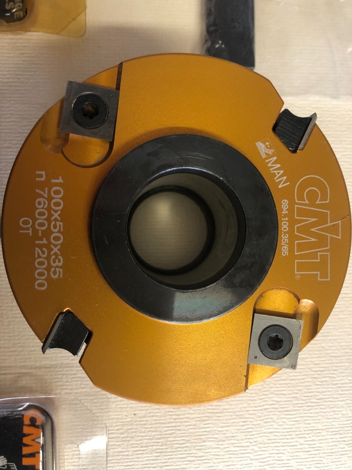 CMT 50mm Rebate Cutter Head 512 Knives + Limiters - 35mm Bore (+Reducer ...